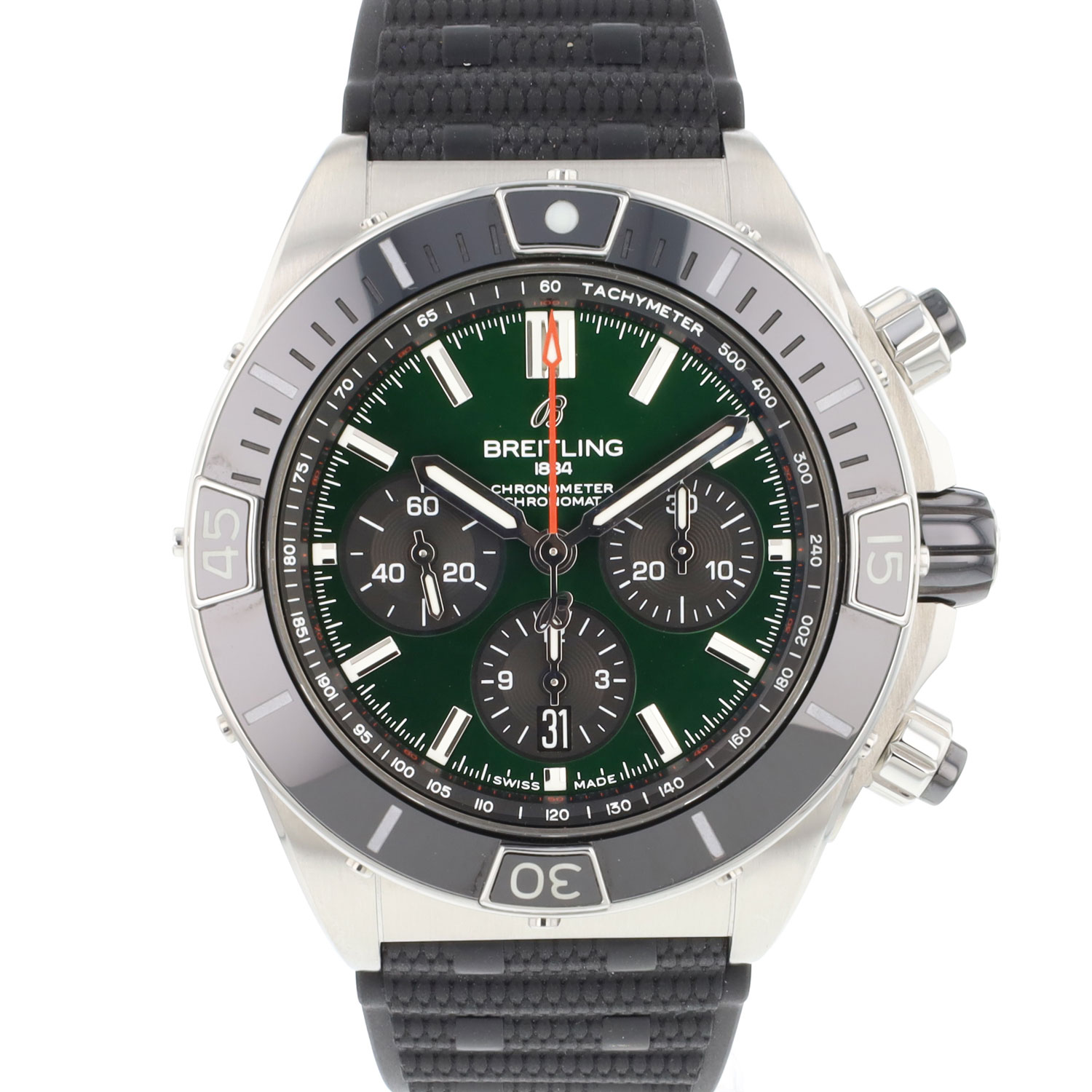 Super Chronomat B01 Steel Green Dial NEW 2023 - Breitling - Sold ...