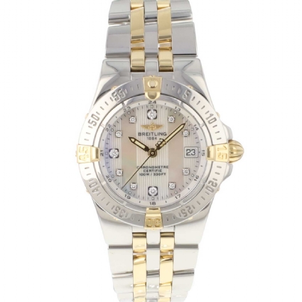 Starliner Galactic Lady Steel Yellow Gold Diamonds MOP Dial - Breitling ...