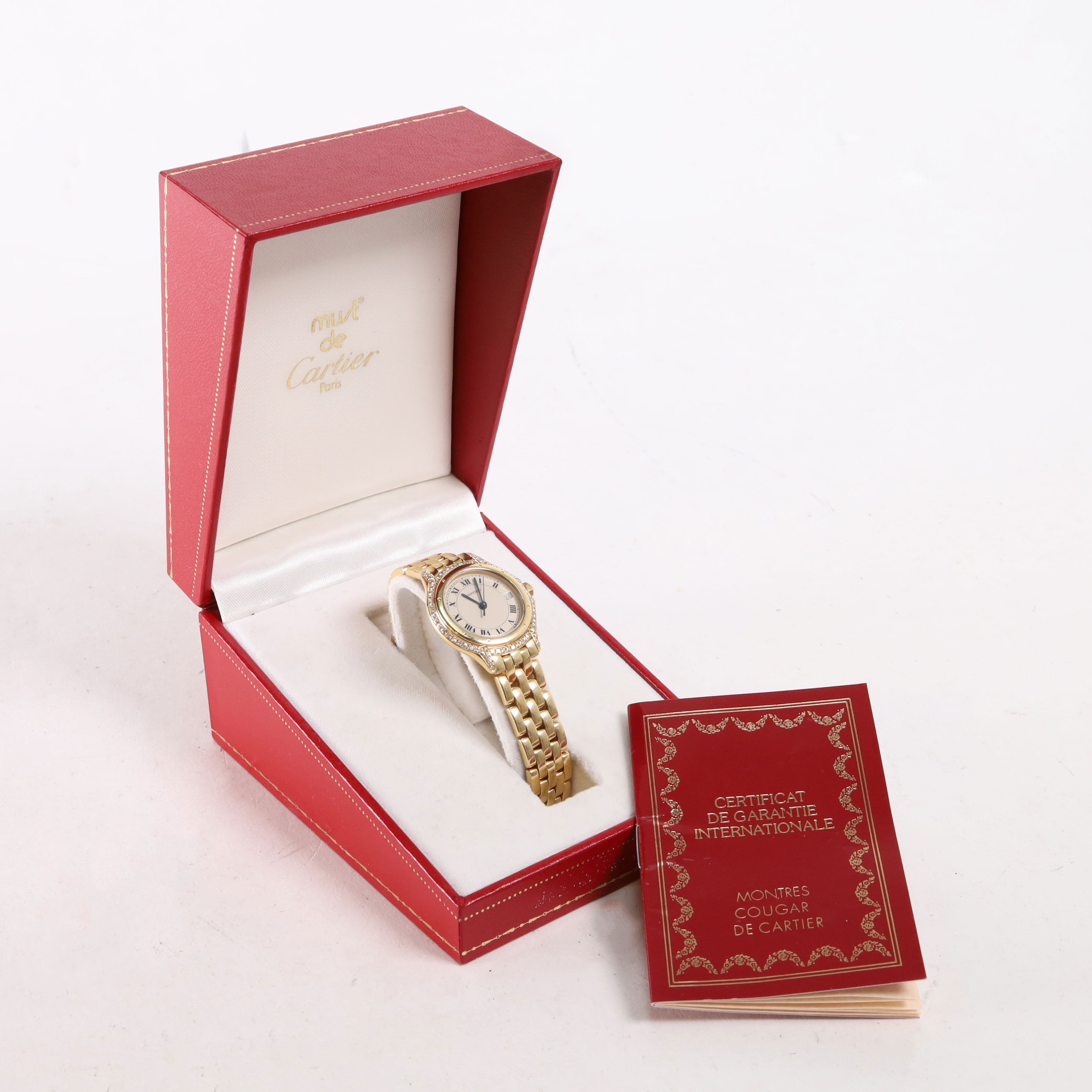 Cougar Yellow Gold Diamonds - Cartier - Sold watches - Juwelier Burger