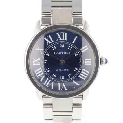 C Ronde Croisiere Steel Blue Automatic - Cartier - Sold watches ...