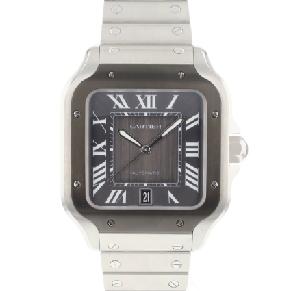 Santos De Cartier Large Black Steel NEW - Cartier - Sold watches ...