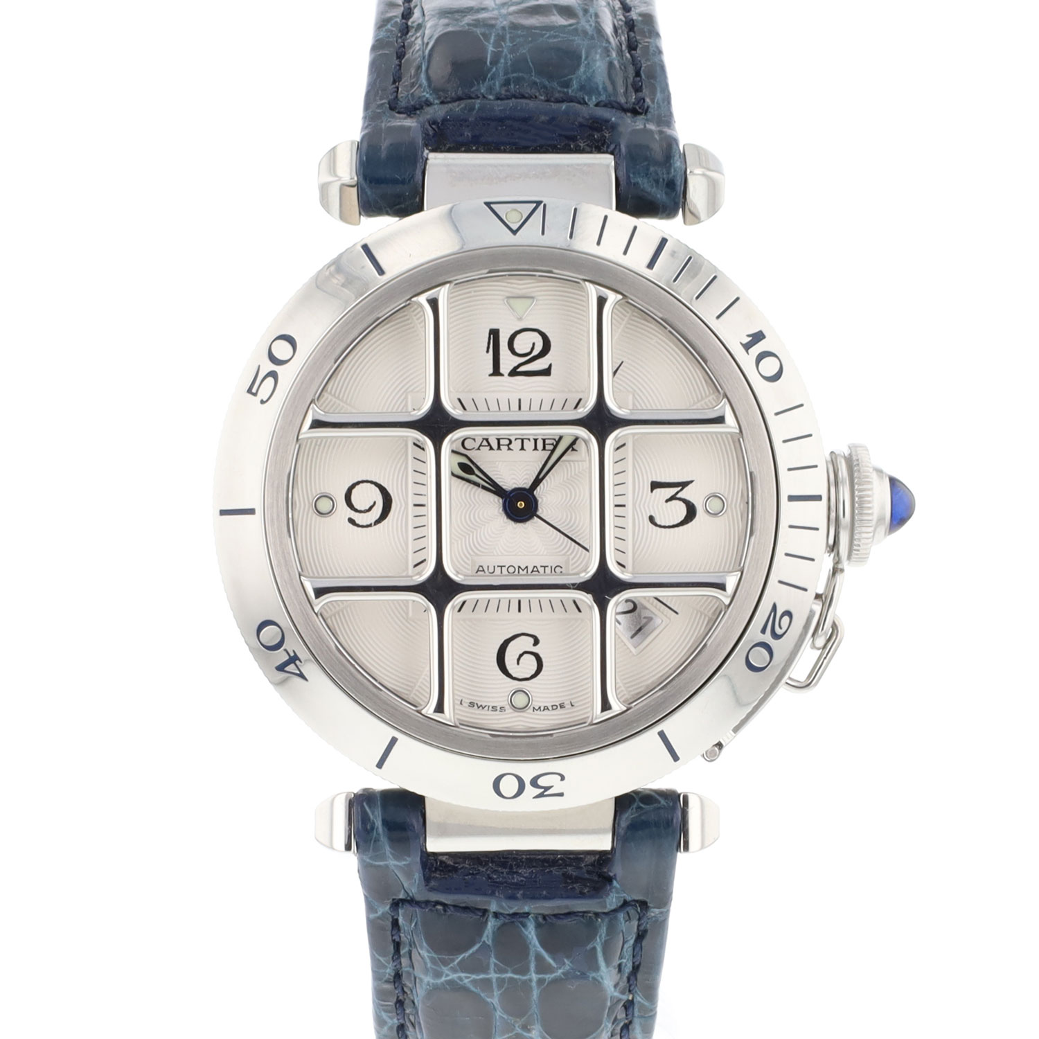 Pasha 38MM Steel Silver Dial Automatic - Cartier - Sold watches ...