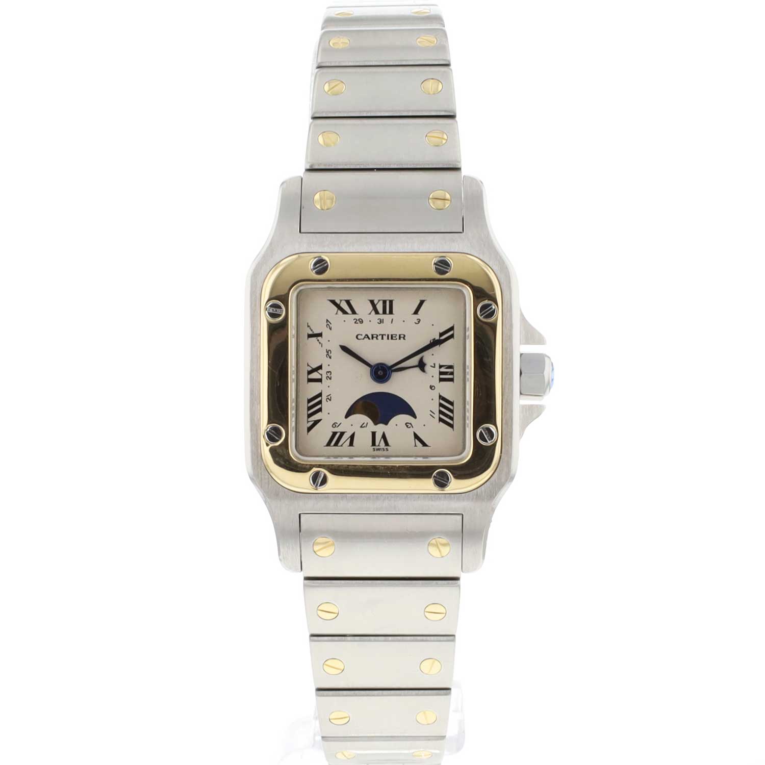 Santos Galbee PM Steel Gold Moonphase - Cartier - Luxusuhren - Juwelier ...