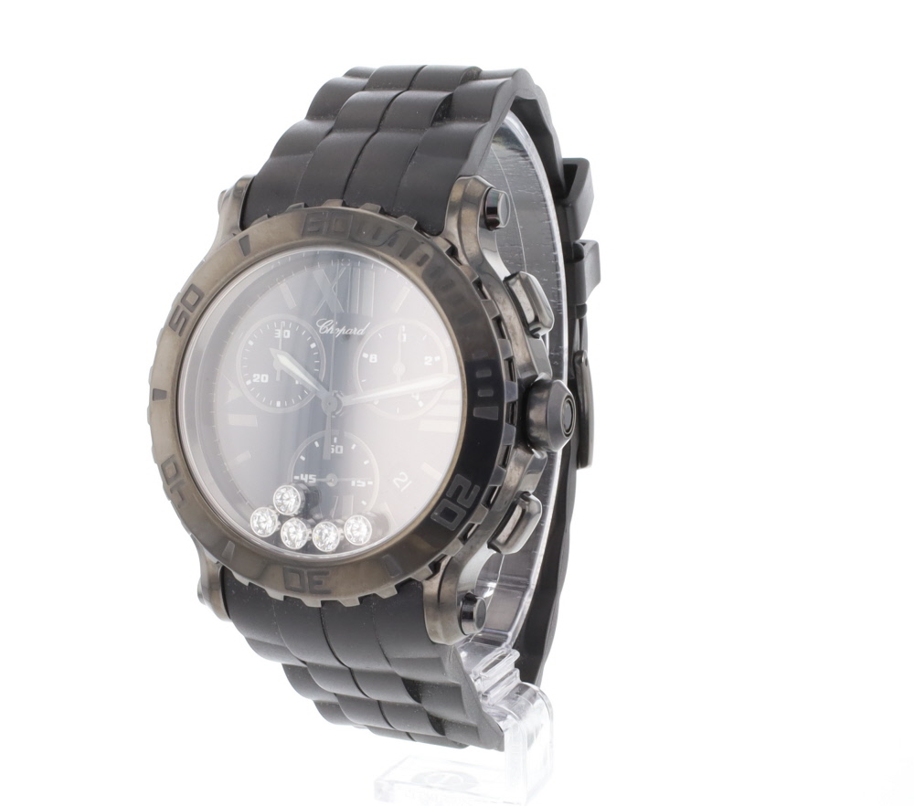 Happy Sport Floating Diamonds Chronograph Black Limited - Chopard ...