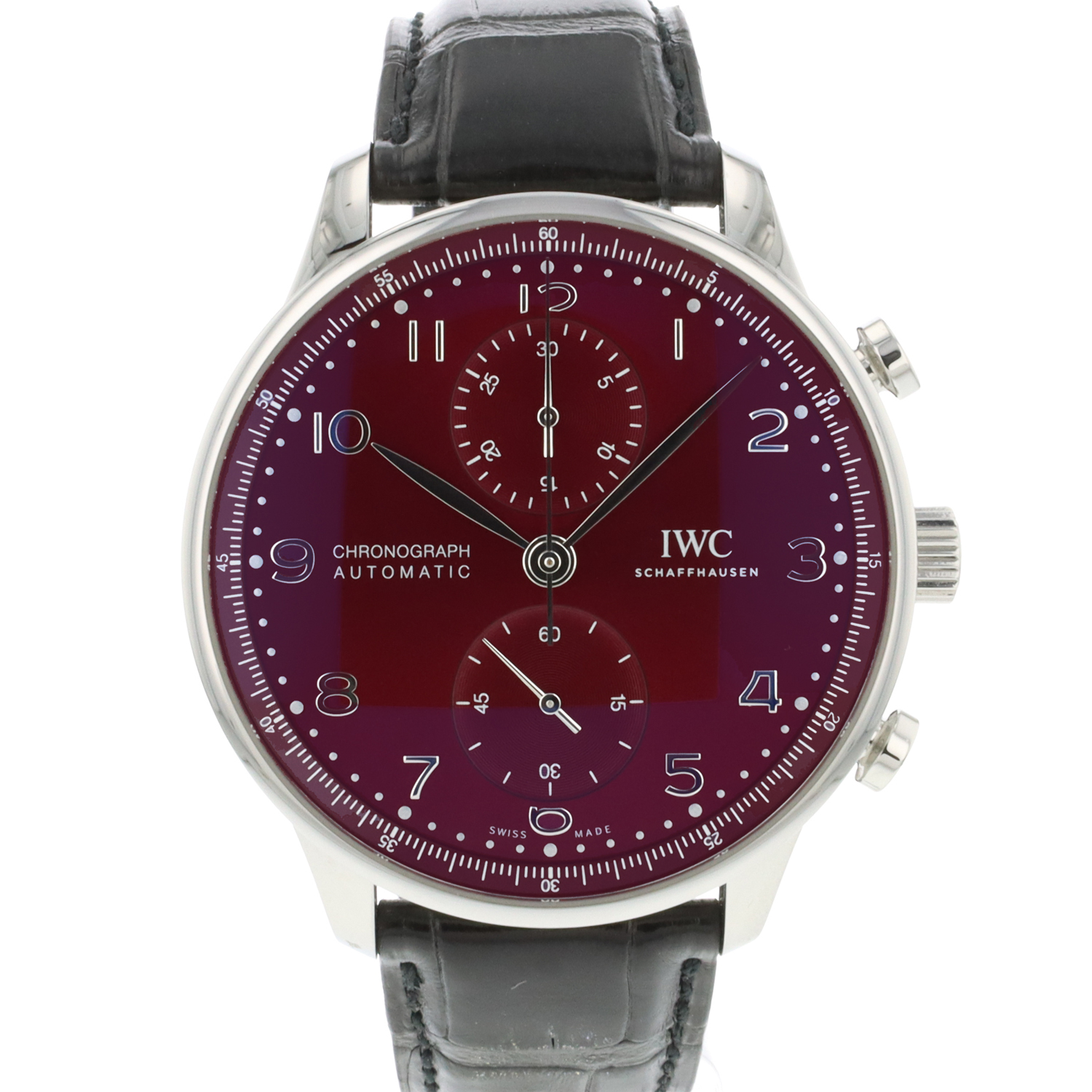 Portugieser Chronograph Red Dial NEW - IWC - Sold watches - Juwelier Burger