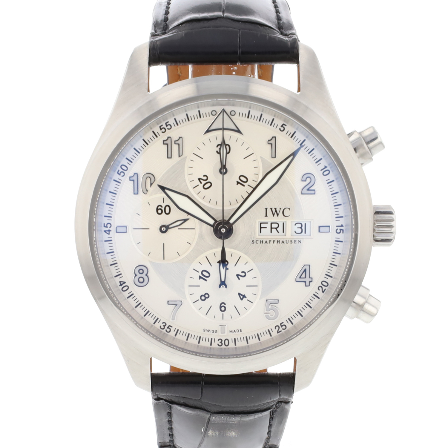 Flieger Chronograph Spitfire Steel Silver Dial - IWC - Sold watches ...