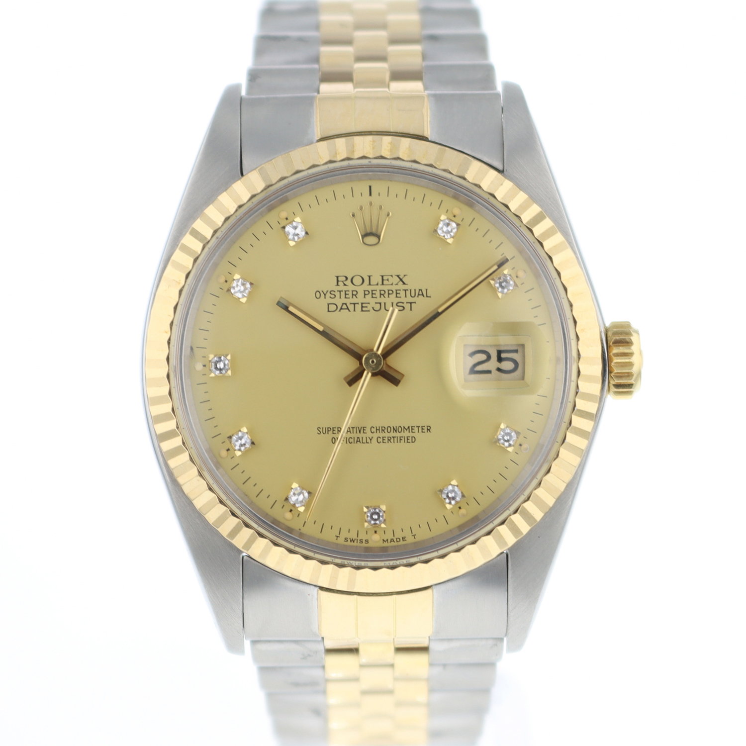 Datejust 36 Steel/Gold jubilee Diamond Dial - Rolex - Sold watches ...