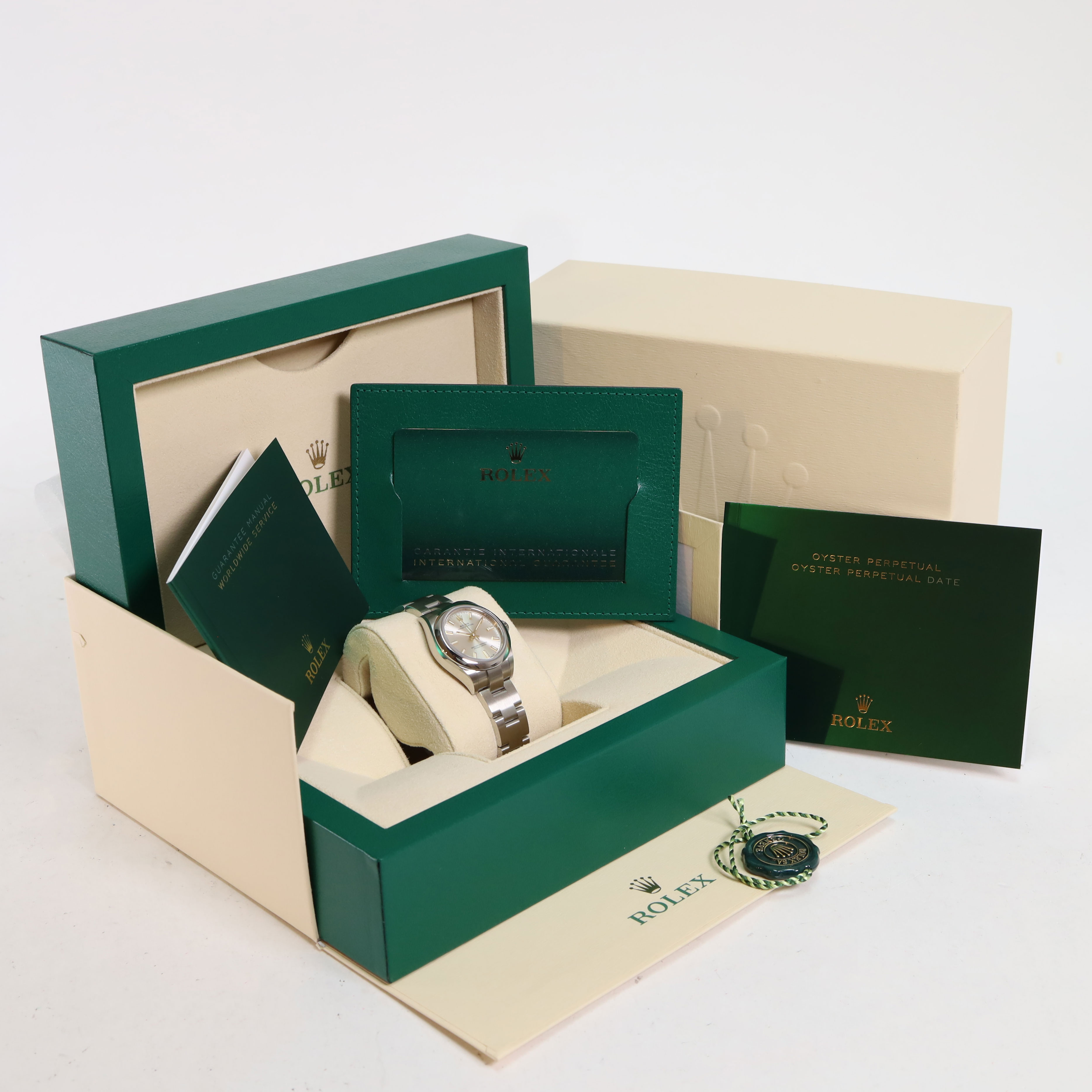 Oyster Perpetual 28MM Silver Dial NEW - Rolex - Sold watches - Juwelier ...