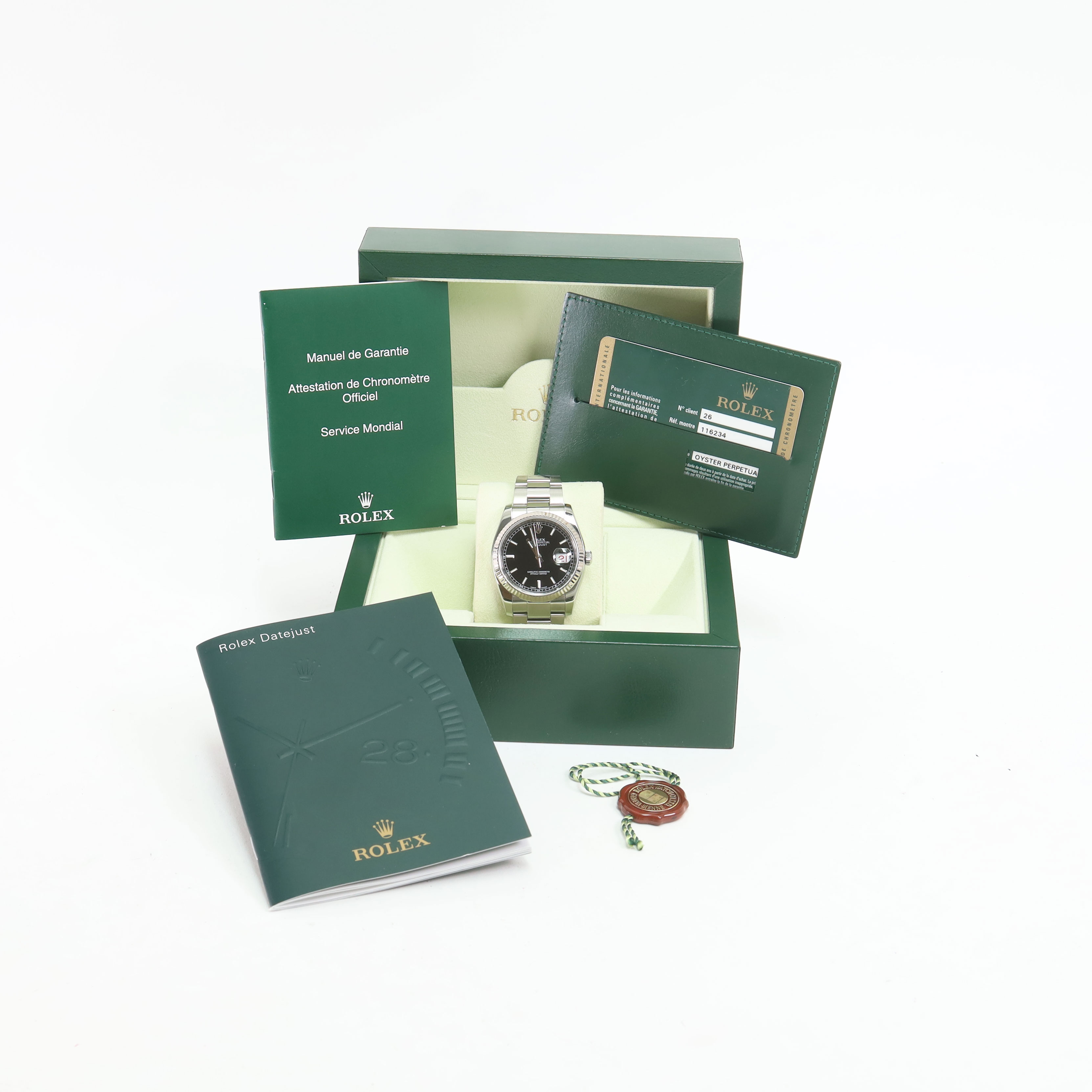 Datejust 36 Fluted Black Dial Roulette Date - Rolex - Sold watches ...