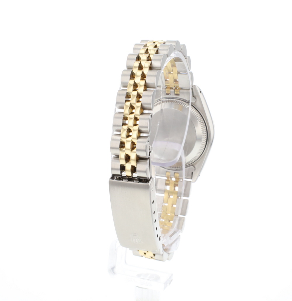 Datejust 26 Steel Gold Jubilee Fluted White Pyramid Dial - Rolex - Sold ...