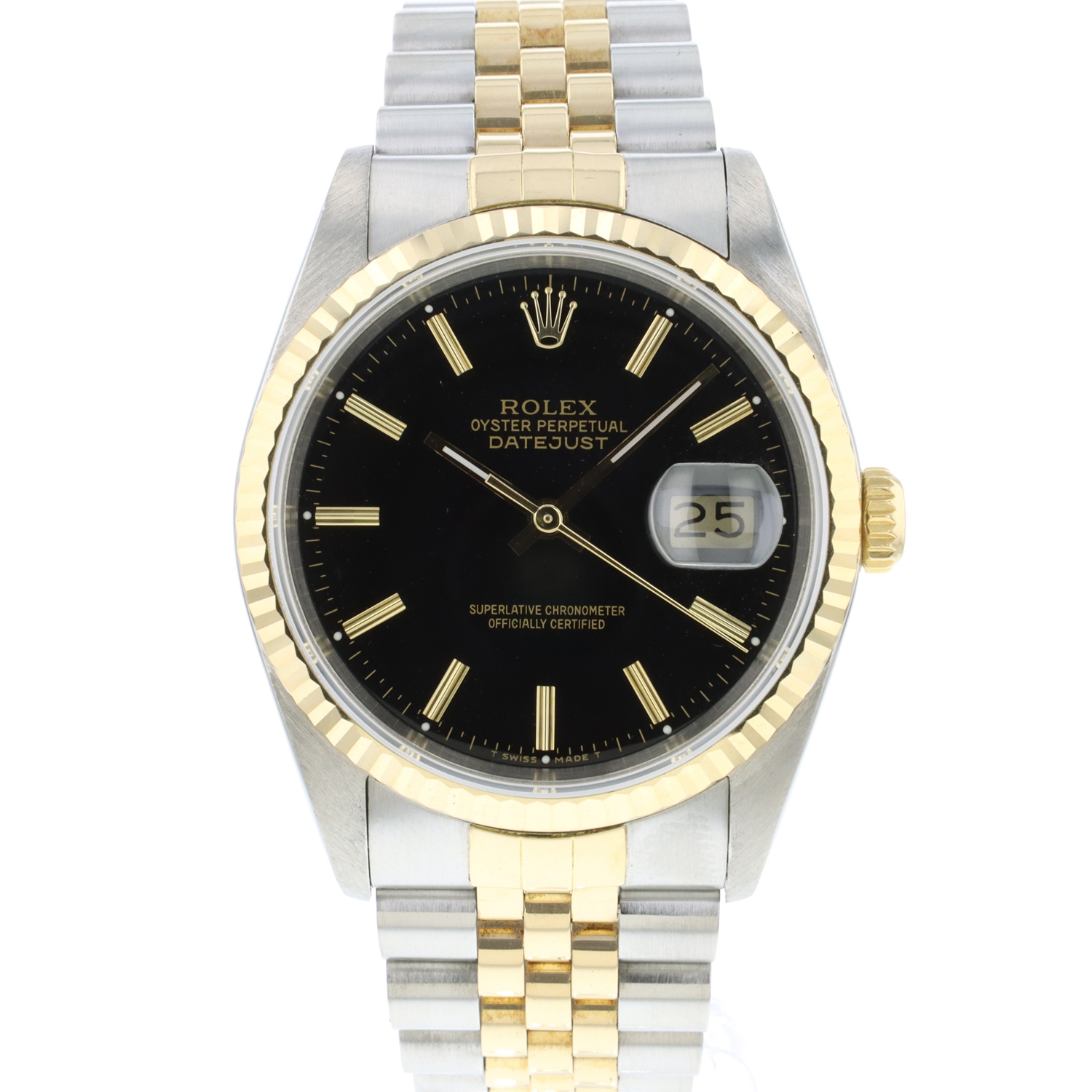 Datejust 36 Jubilee Gold/Steel Jubilee Black Dial - Rolex - Verkochte ...