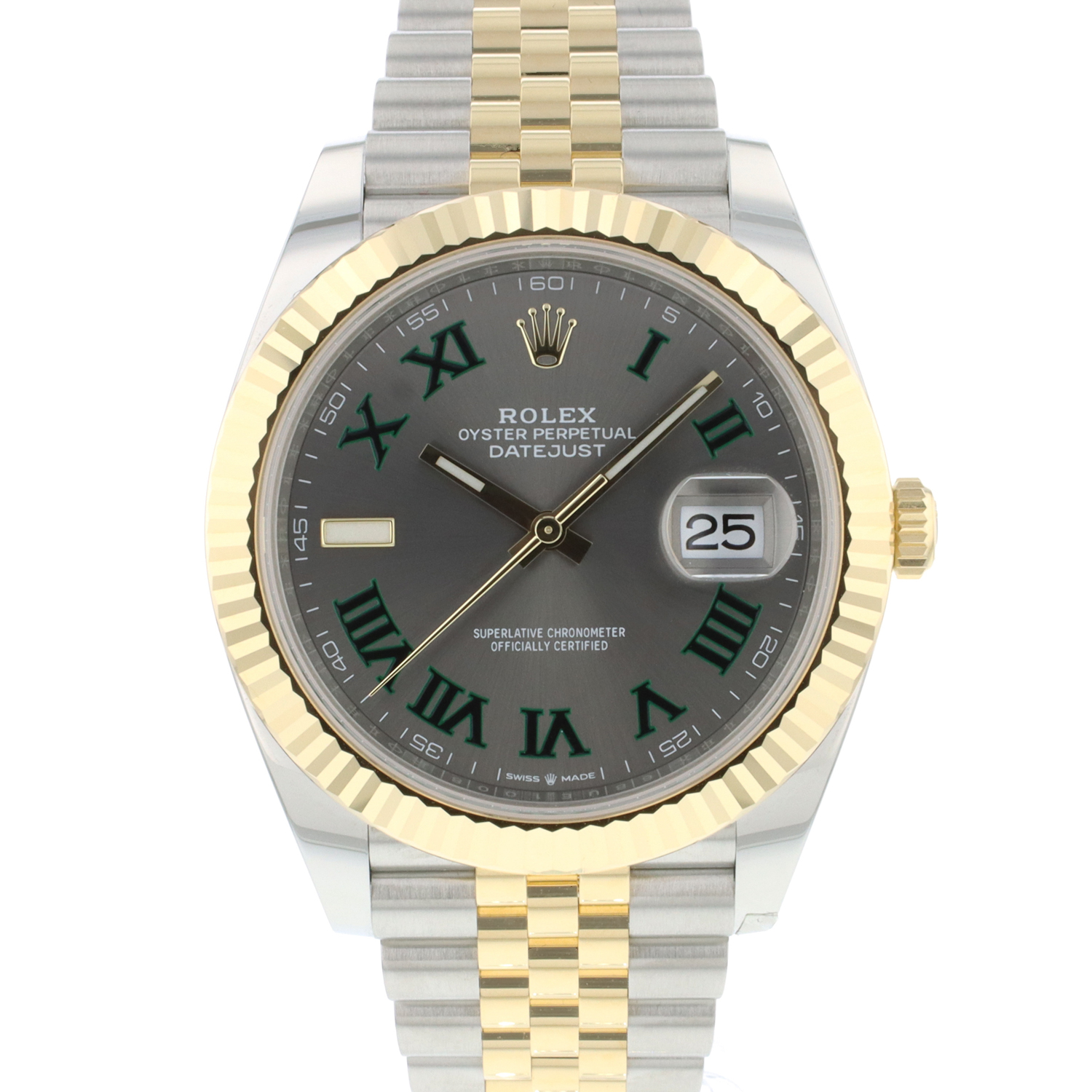 Datejust 41 Steel / Gold / Fluted / Jubilee Wimbledon Dial - Rolex ...