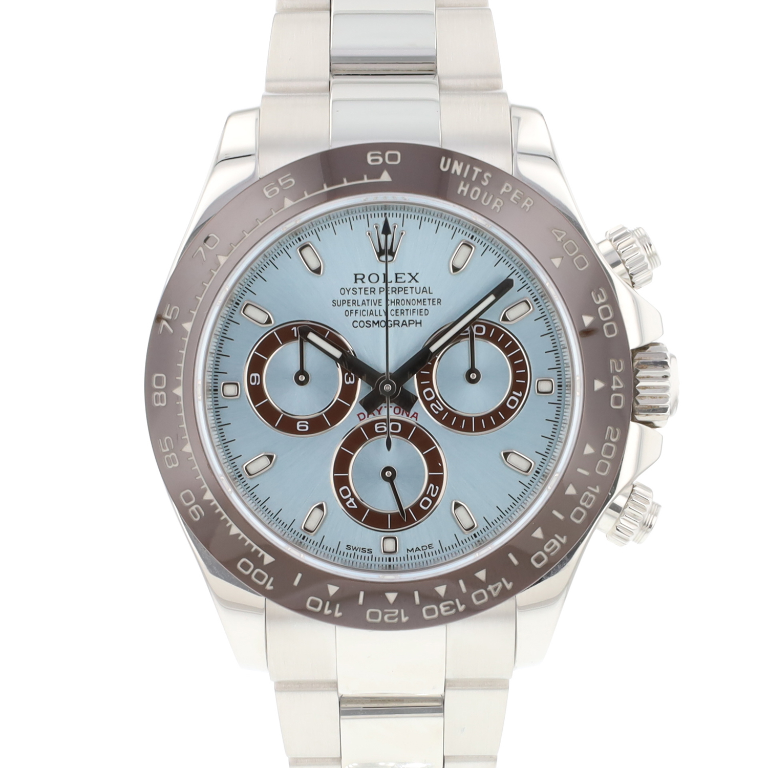 Daytona Platinum Ice Blue Dial Rolex Service 2023 - Rolex - Verkaufte ...
