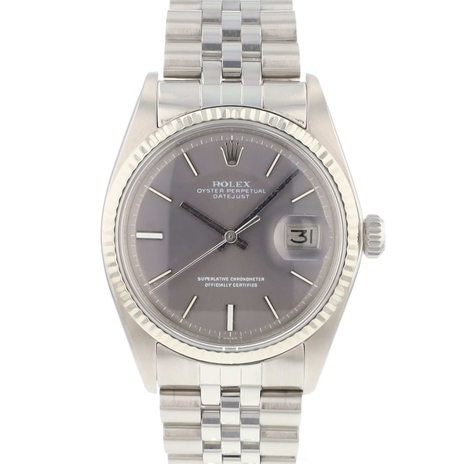 Datejust 36 Jubilee Fluted Grey Ghost Dial - Rolex - Sold watches ...