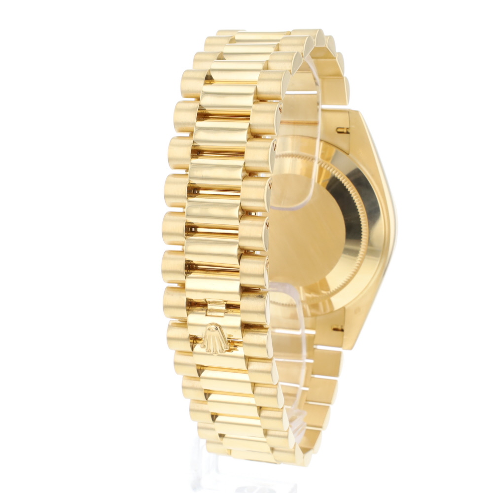 Day-Date 40 Yellow Gold Black Diagonal Motif Dial - Rolex - Exclusive ...