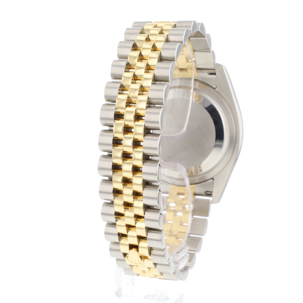 Datejust 36 Steel Gold Jubilee Fluted Black Diamond Dial - Rolex - Sold ...