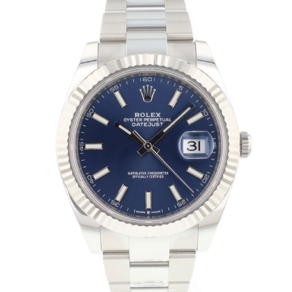 Datejust 41 Fluted Blue Dial NEW - Rolex - Sold watches - Juwelier Burger