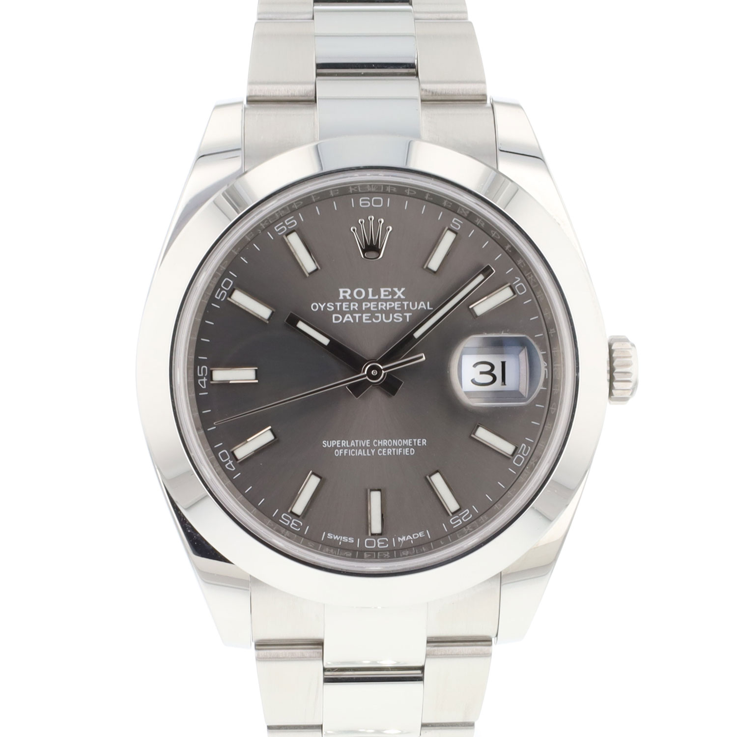 Datejust 41 Oyster Steel Rhodium Dial - Rolex - Sold watches - Juwelier ...