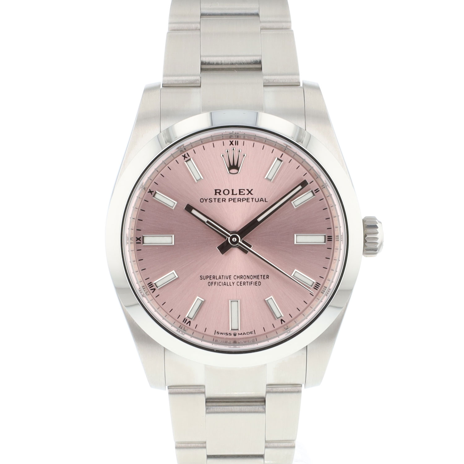 Oyster Perpetual 34 Pink Dial NEW '23 - Rolex - Sold watches - Juwelier ...
