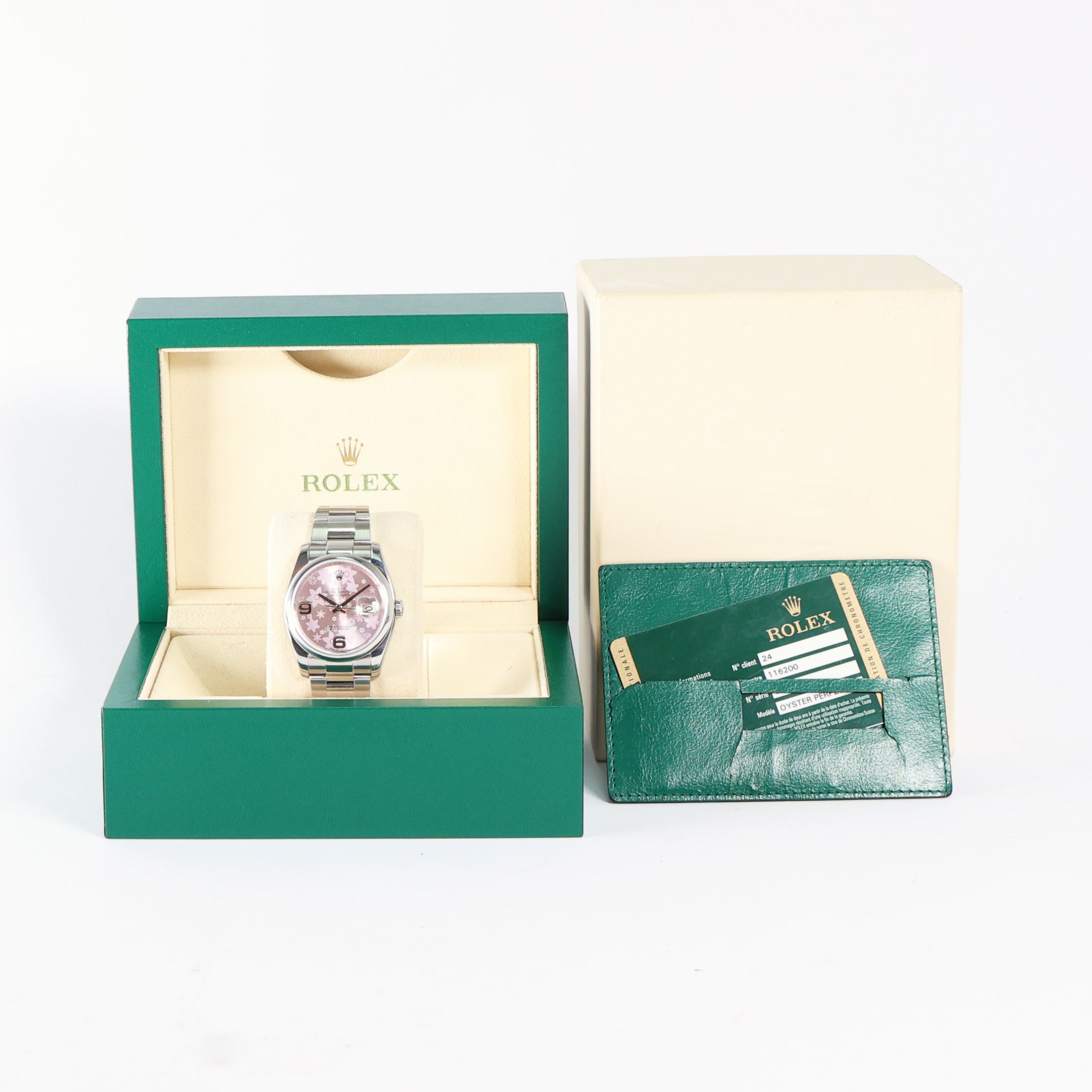 Datejust 36 Oyster Pink Flower Dial - Rolex - Sold watches - Juwelier ...