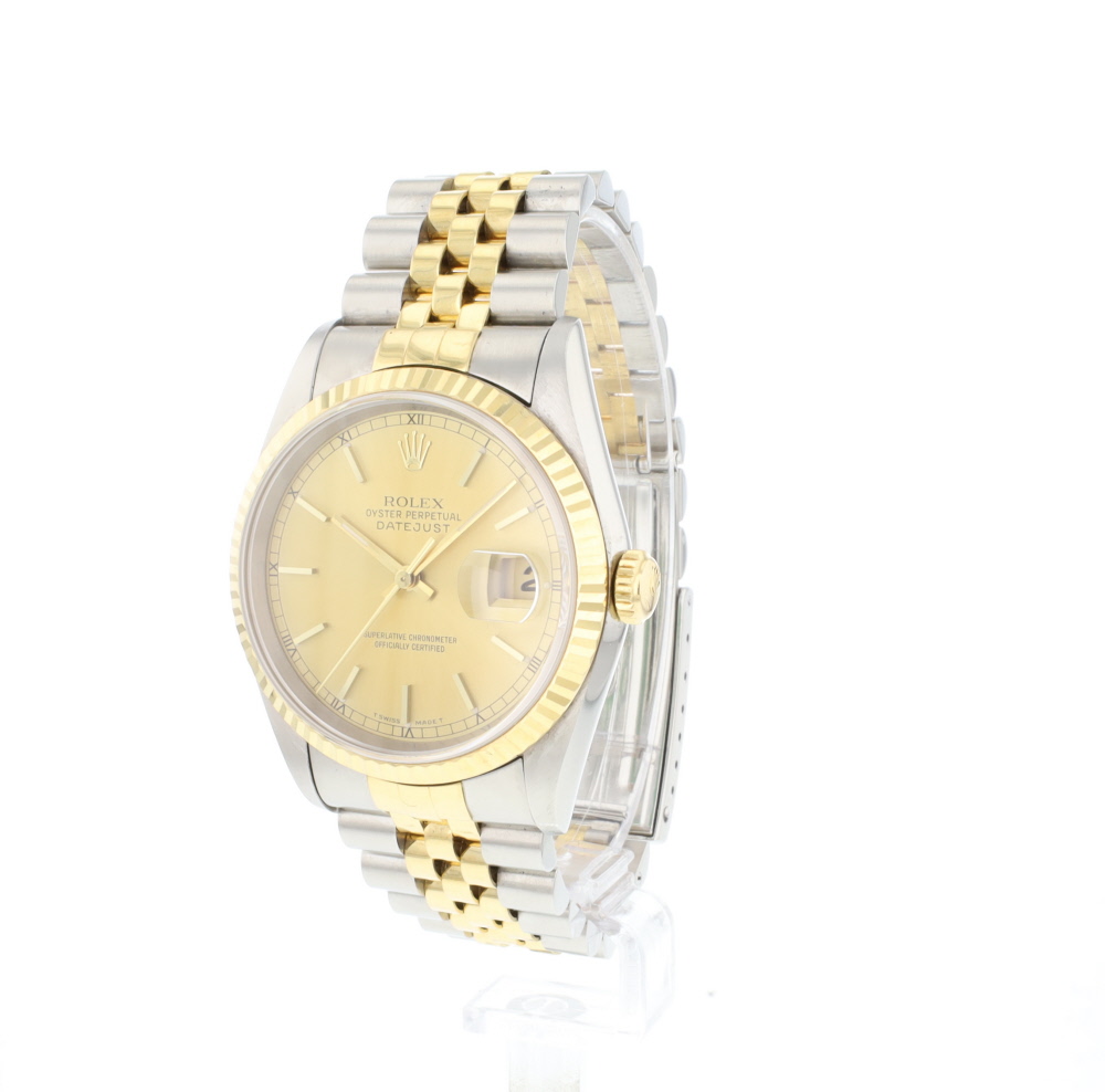 Datejust 36 Steel Gold Jubilee Fluted Champagne Dial - Rolex ...