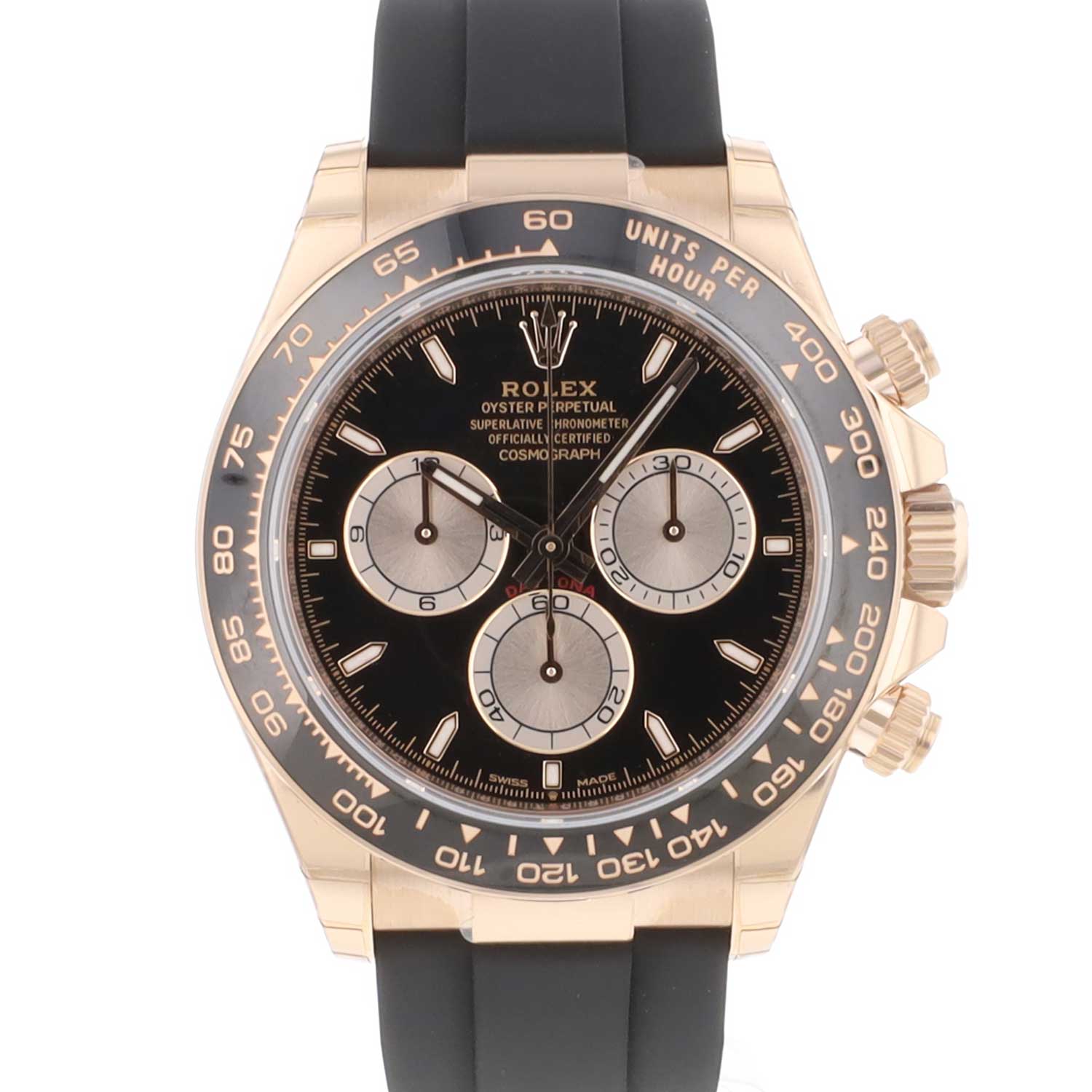 Daytona Black Ceramic Rose Gold Oysterflex 126515LN NEW Full In ...