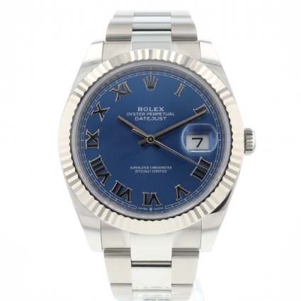Datejust 41 Fluted Oyster Azzuro Blue Roman Dial NEW '25 - Rolex ...