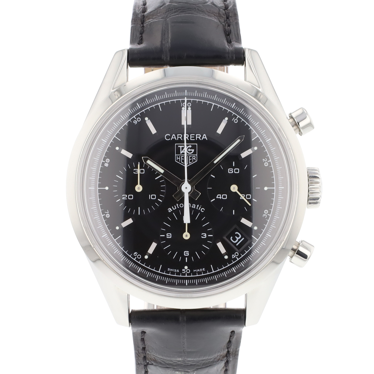 Carrera Calibre 17 Black Chronograph - Tag Heuer - Sold watches ...
