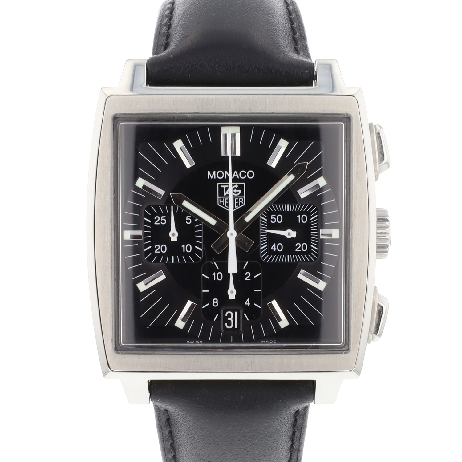 Monaco Chrono Steel Black Dial - Tag Heuer - Sold watches - Juwelier Burger