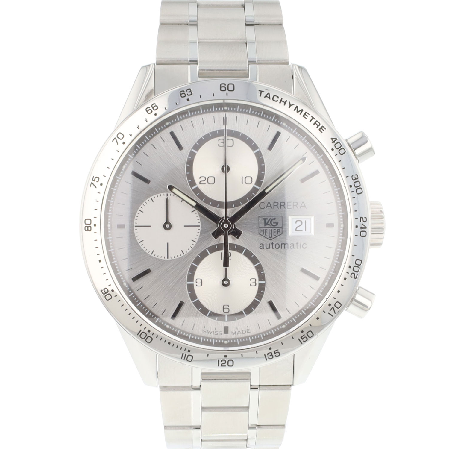 Carrera Calibre 16 Steel 41MM - Tag Heuer - Sold watches - Juwelier Burger